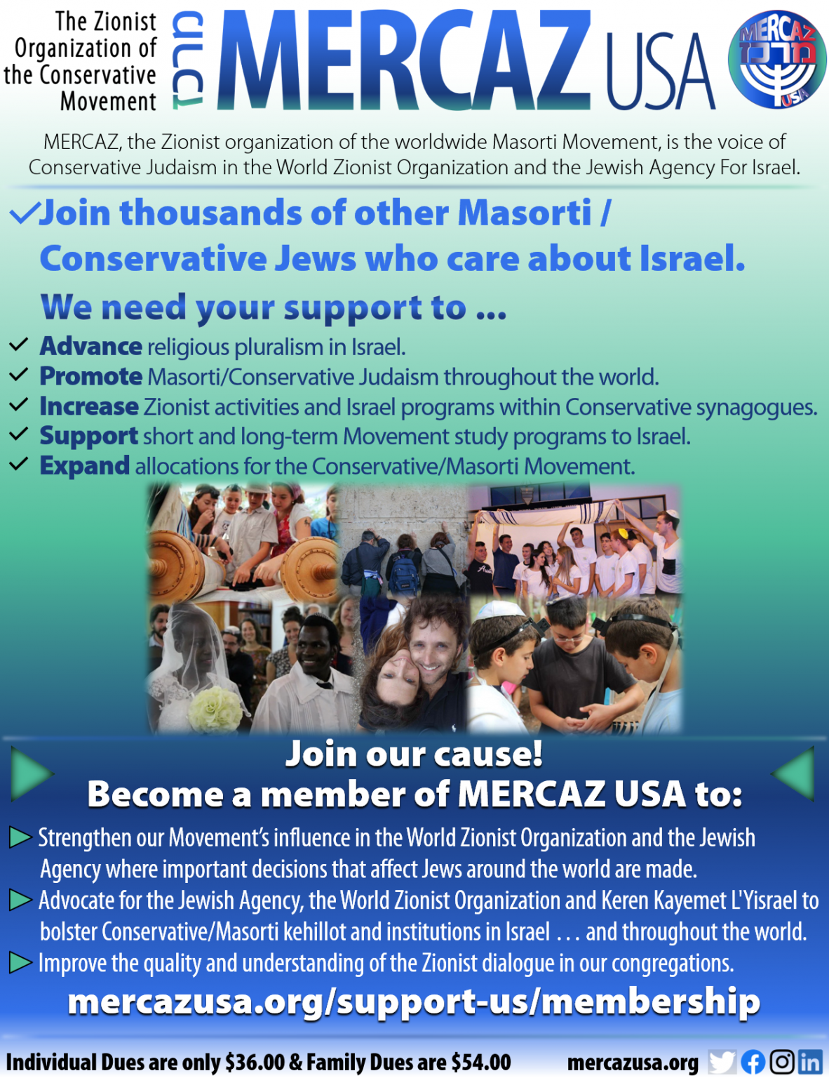 Support Us - MERCAZ USA